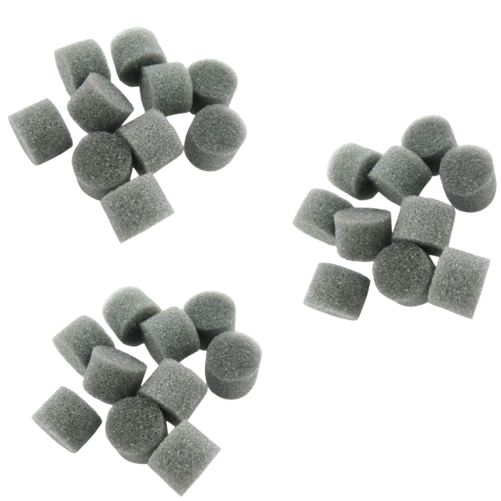 Headset Sponge Eartips Grey Foam Bulk Pack 15 pairs -Premicom-Ltd